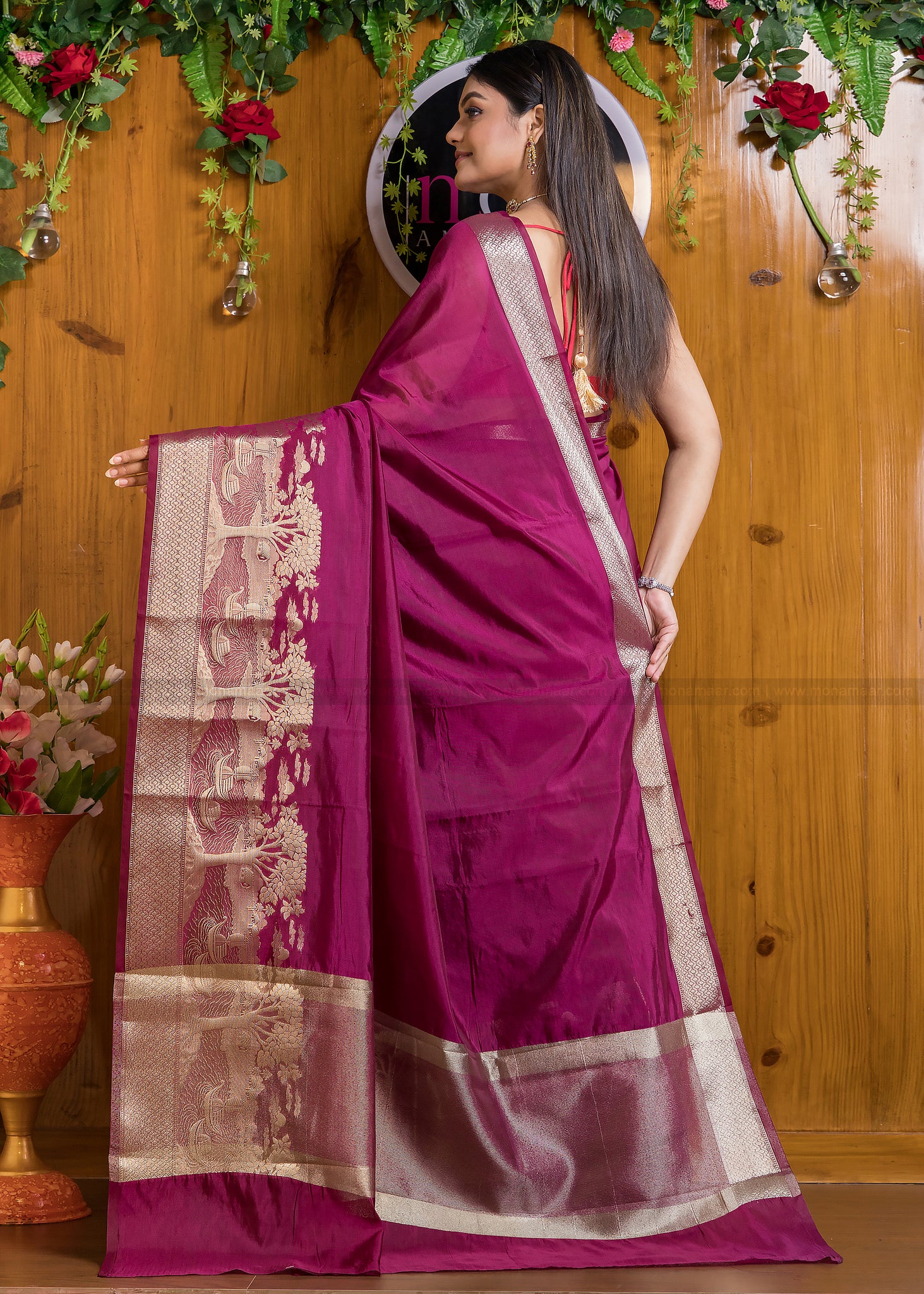 Nadi Ghat Banarasi Fancy silk Saree – Monamaar