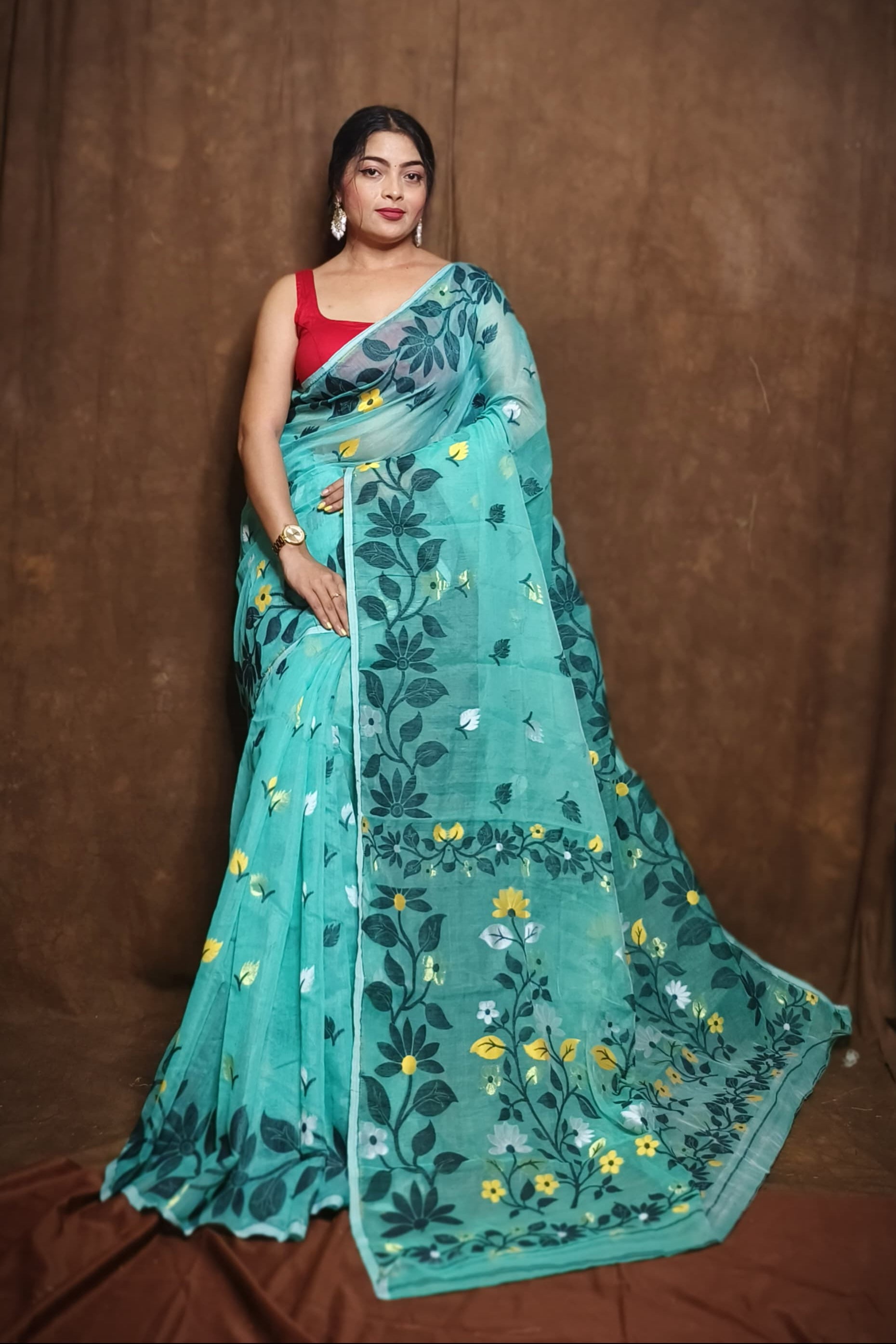 Ranga Roop Dhakai Jamdani Saree – Monamaar