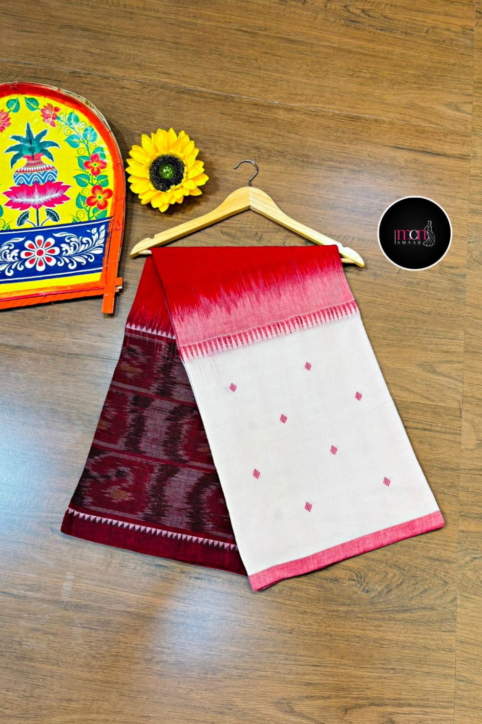 Ikatara - Dhonekhali Cotton Handloom Saree(Ashtami) – Monamaar