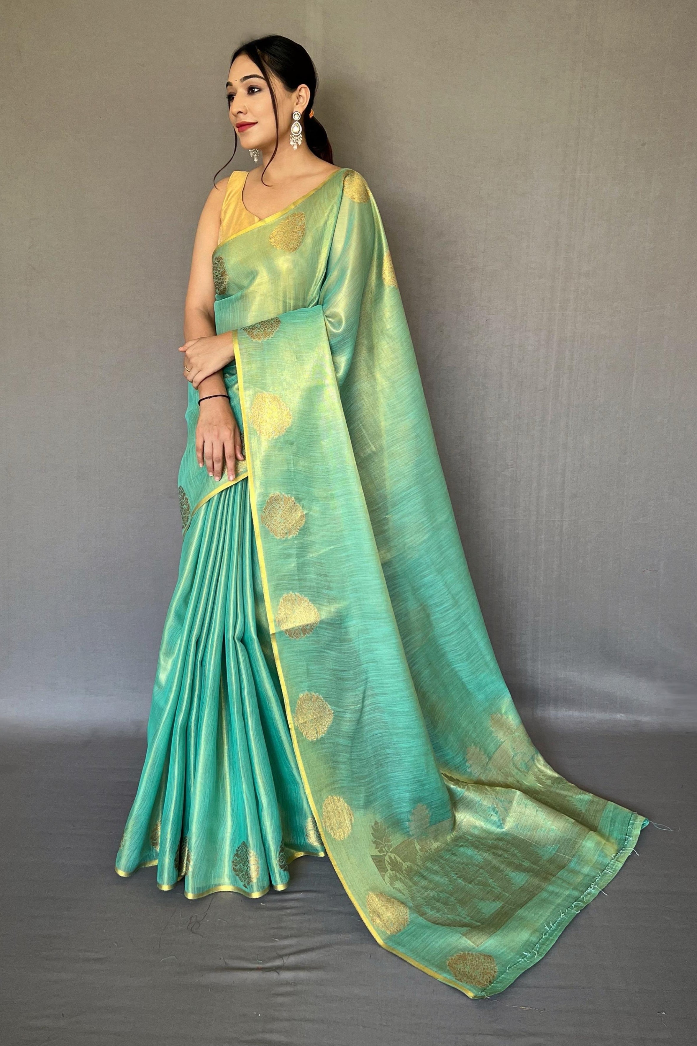 Sargam of Autumn Tissue Silk Saree – Monamaar