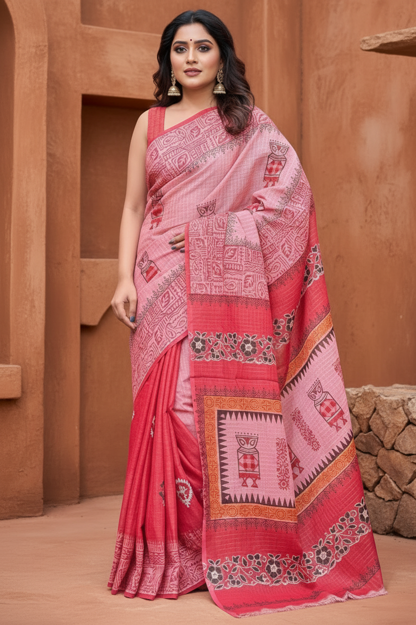 Neer - Dhonekhali Cotton Handloom Saree – Monamaar